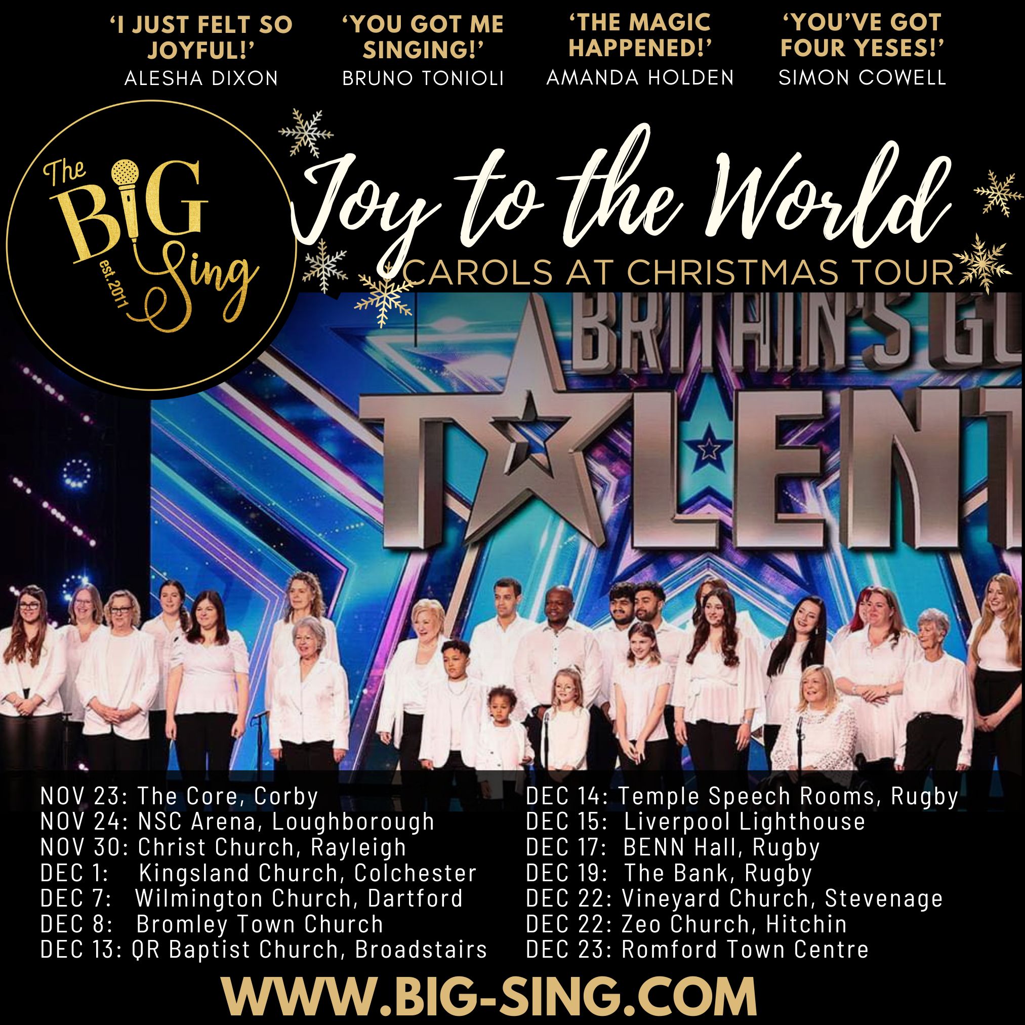 The BIG Sing Christmas Tour 2024 - Joy to the World - Carols at Christmas - The Big Sing